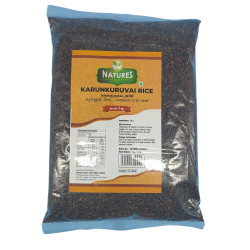 Buy Natures Karunkuruvai Rice 1Kg Online, Lakshmi Stores UK